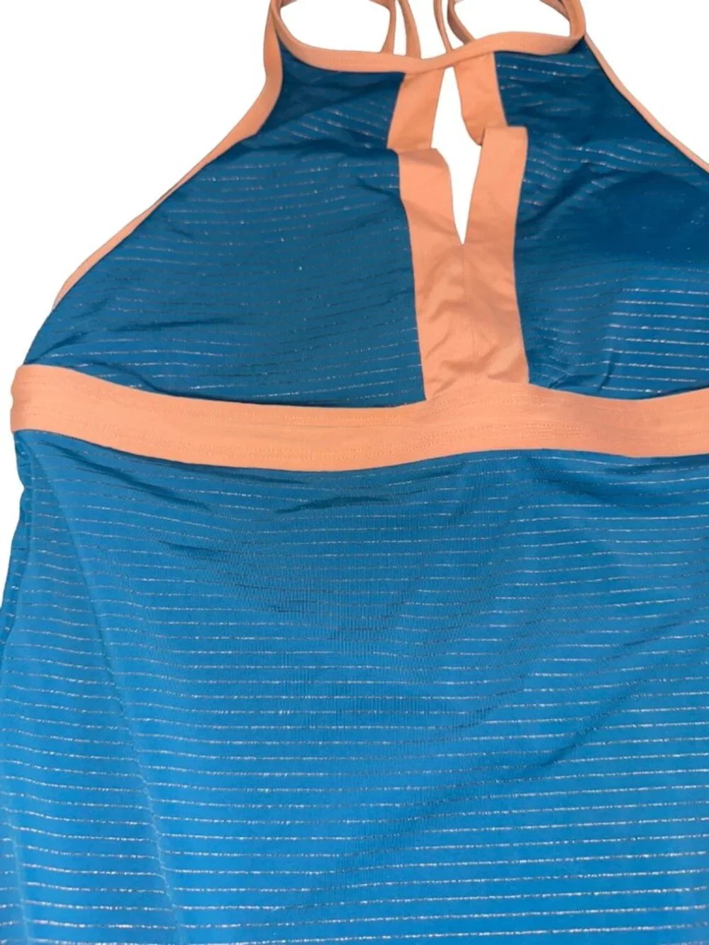 Skye | Swim | Skye Swimsuit Women L One Piece Teal Blue Tan Lightly ...